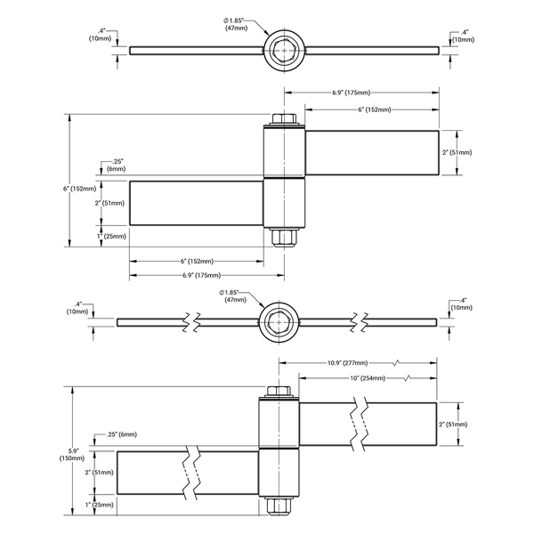 The BadAss Uphill Hinge Set CI3975 - Shut It